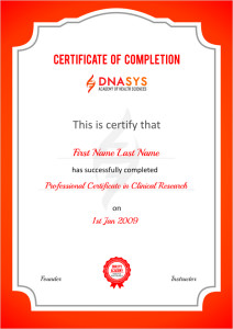 Sample Certificate - DNASYS Academy